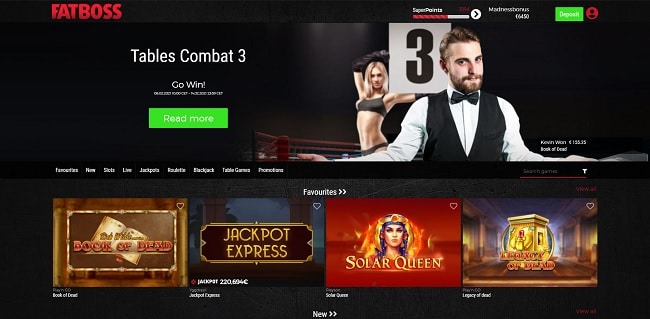 FatBoss Casino | 2022 Review & 100% up to 50€ + 100 Free Spins